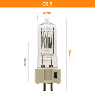 230V 1000W Marine Search Halogen Lamp Bulb G9.5 GX9.5 GY9.5 G22 3200K