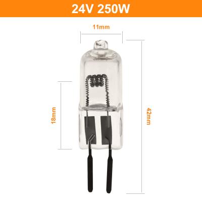 Cina 24V fase della lampada di proiezione dell'alogeno della lampadina del quarzo da 250 watt che accende l'incavo di 50hours GY6.35 in vendita