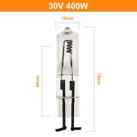 China Two 2 Pin Halogen Bulb 400W 30V 75mm Length for sale