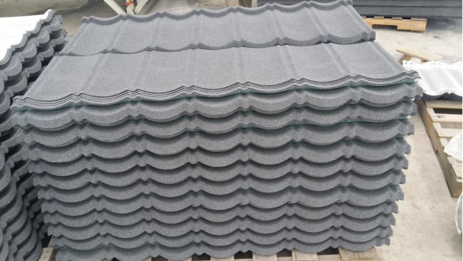 sample of stone coated roofing tiles