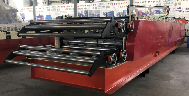 Leveling part of double layer machine