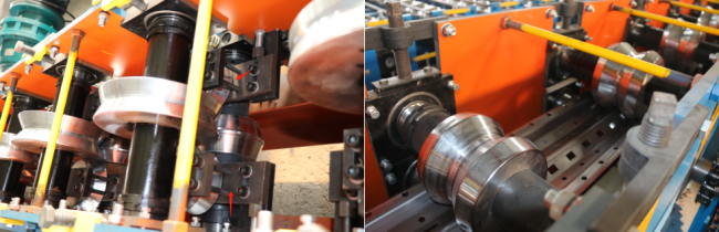 Details of upright rack machine