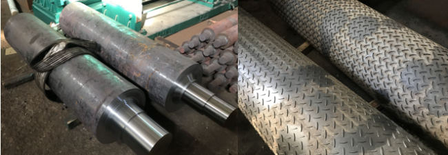 Metal embossing rollers