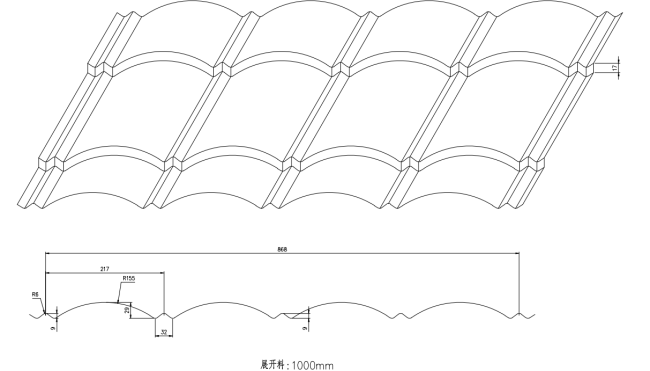 Profilo di disegno delle mattonelle di punto
