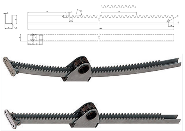 Drawing profile of Greenhouse Ventilation Rack and Pinion