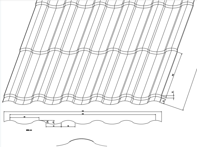 Profilo di disegno delle mattonelle di punto