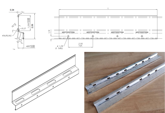drawing profile of the resilient channel