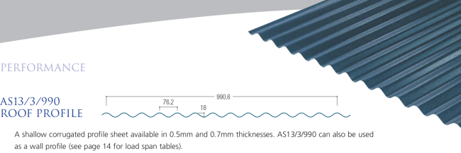 Metal roof and wall profile 4