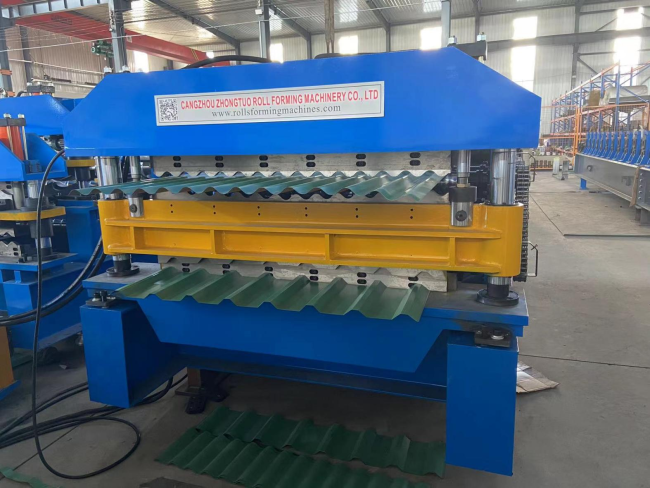 Metal roof and wall profile double layer machine
