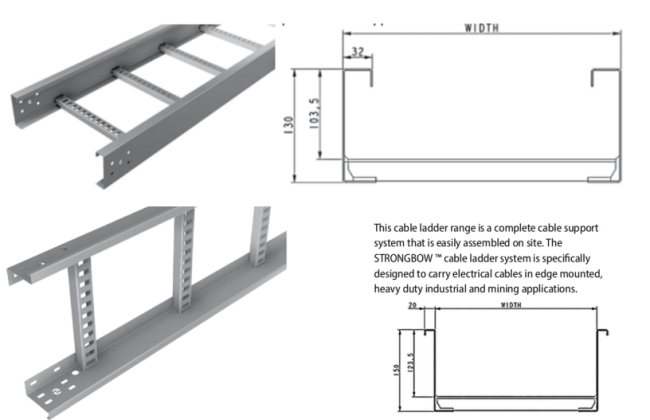 cable ladder drawing profile 