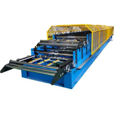 China Hydraulic Decoiler Plc Double Layer Roll Forming Machine for sale
