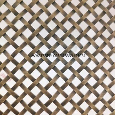 China stainless steel Decorative Antique Bronze Plated Wire Mesh decorative wire mesh fencing for sale