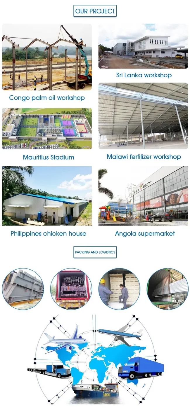 Prefabricated Galvanized Light Construction Factory Qingdao Kxd Steel Structure with Easy Installation