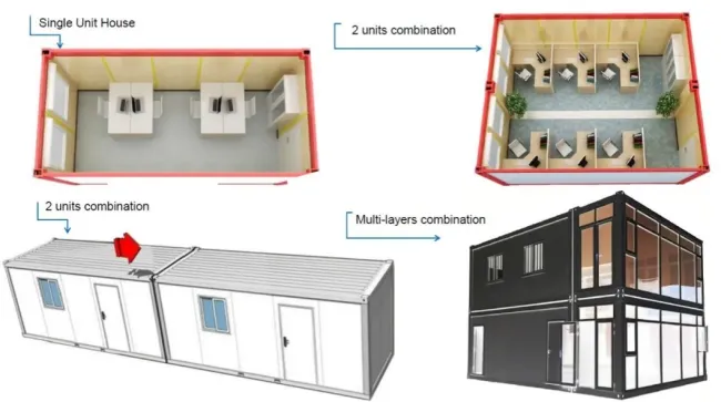 Easy Disassemble Container House Modular Combination Homes