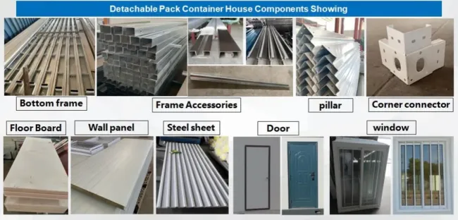 Easy Mounting Prefab Steel Container Home House with Bedroom, Washroom and Bathroom