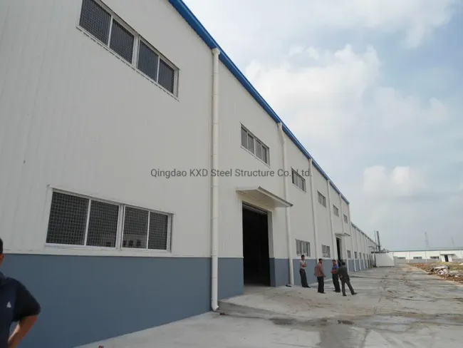 Wide Span Prefabricated Light Steel Structure Construction Shed Factory Building (KXD-SSW97)