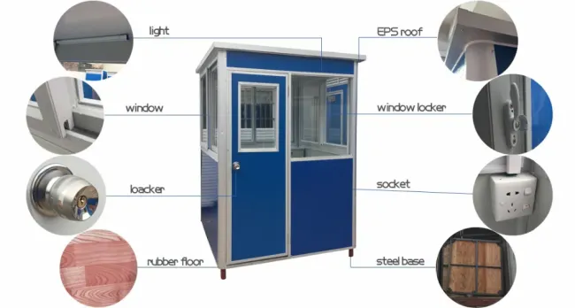 Prefabricated Toll Booth Tool Room Security Booth Prefabricated Kiosk Booth Sentry House