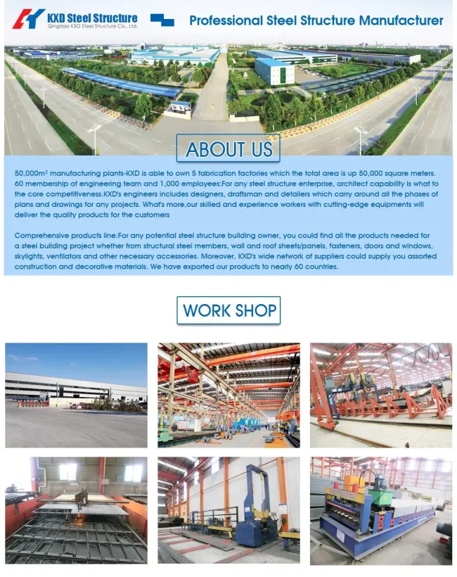Prefabricated Large Span Steel Structure Construction Building Workshop (KXD-88) 0