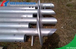 Cina Alberi prefabbricati in acciaio zincato, tondi o quadrati, tubolari o a barra, con piastre elicoidali rotonde in vendita