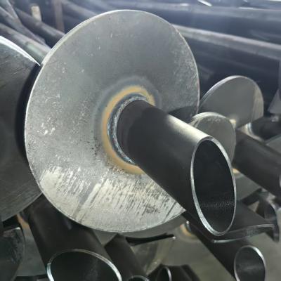 Cina Alberi prefabbricati in acciaio zincato, tondi o quadrati, tubolari o a barra, con piastre elicoidali rotonde in vendita