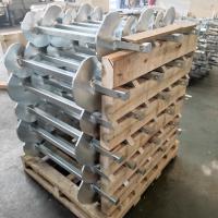 China Round Corner Helical Anchor Screw Pile Solid Square Shaft for sale