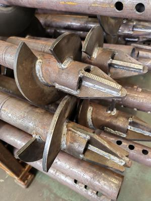 China Galvanized Steel Ground Anchor Helical Screw Piles For Mooring Systems for sale