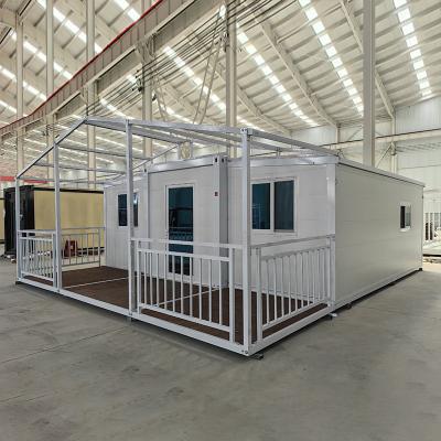 China 20ft Expandable Container House Dual Wings Mobile Villa for Park Courtyard Kitchen for sale