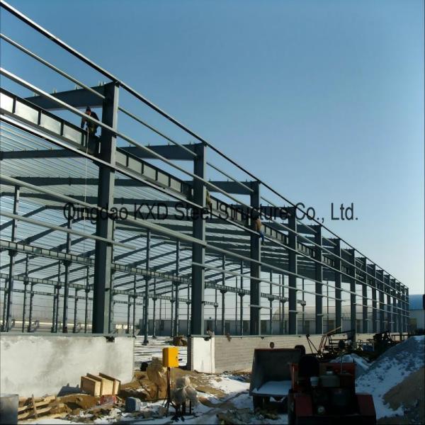 Quality Large Span Galvanized Steel Frame Warehouse For Factory Storage for sale