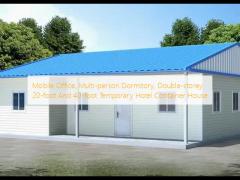 Mobiles Mehrpersonen-Armee-Container-Doppelstock 20 Fuß 40 Fuß Temporäres Hotel-Containerhaus