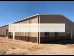 Commercial Metal Construction Buildings Pitched Roof Prefabricated Metal Buildings