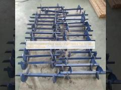 Deep Foundation Solid Square Shaft Round Corner Helical Pile For Steel Tower Structure