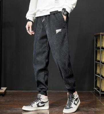 Cina Pantaloni lunghi dei pantaloni casuali del velluto a coste dell'abbigliamento della fabbrica degli uomini su ordinazione della Cina con il cordone in vendita