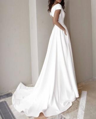 Cina Fessura increspata di Maxi Evening Gown Dress With di colore solido del bordo dell'abbigliamento della fabbrica delle donne su ordinazione della Cina in vendita
