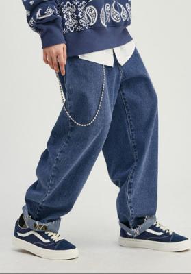 Cina Stile sciolto della via dei jeans degli uomini orlati ricci a foglie rampanti in vendita