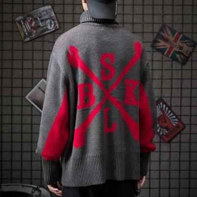 Cina 55% Seta 45% Cashmere Dolcevita Uomo Caldo Maglioni Manica Lunga Tinta Unita in vendita