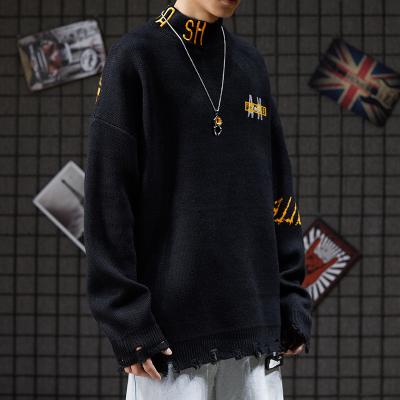Cina Felpa Pullover Girocollo Strappato Plus Size Con Rifiniture Sfilacciate in vendita