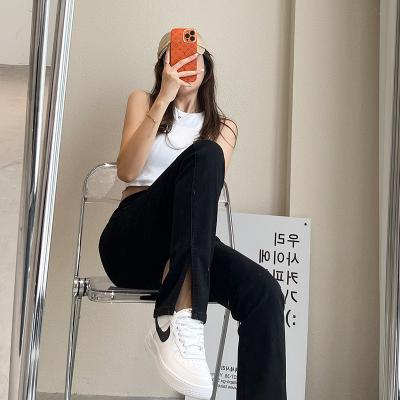 China 190GSM-200GSM Hoge taille slanke rechte jeans dames skinny stretch denim broek Te koop