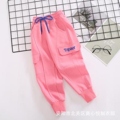 Cina Pantaloni 260G di colore solido delle ragazze del cordone di 110CM-170CM in vendita