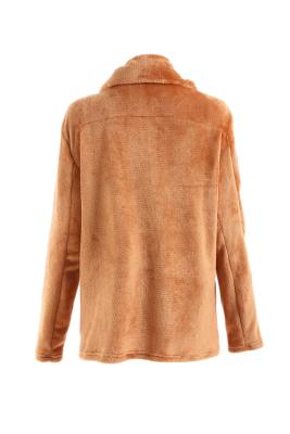 Cina Cappotto femminile della lana del risvolto della peluche di produzione dell'abbigliamento Polyetser 100% S-3XL per l'inverno in vendita