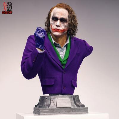 China Joker Life Size Celebrity Silicone Bust Sculpture for sale