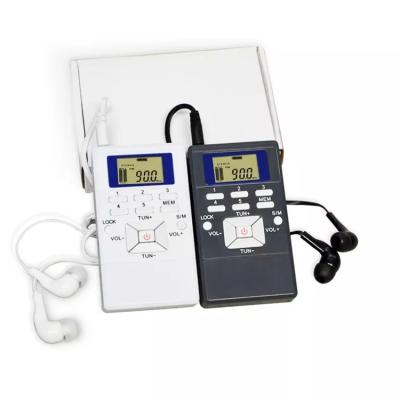 China Factory Wholesale FM Digital Walkman Radio MP3 Player Retro Style Mini Portable Radio 5 Memory Stations for sale