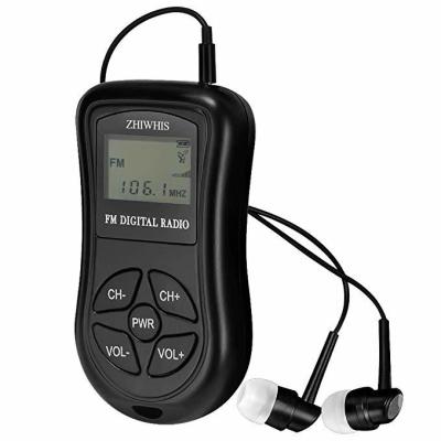 China Hot Sale Products 64-108Mhz Fm Digital With Reception Mini Radio With Earphone Long Life Battery Portable Fm Radio for sale