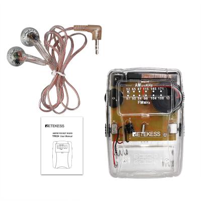 China Portable Mini Size AM FM Stereo Radio With Belt Clip Earphone DC Power Supply for sale
