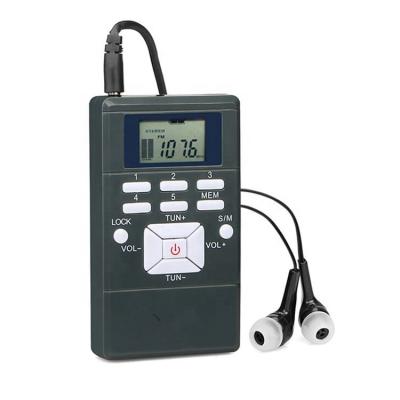 China Portable Radio Headset Wireless Digital Stereo FM Mini Radio Headphones for sale