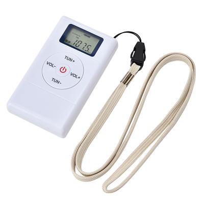 China Handheld White Walkman FM Pocket Mini Stereo Radio with Screen Display for sale