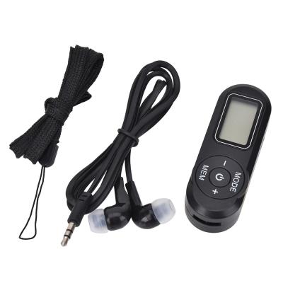 China High Quality FM Digital Pocket Radio Mini  Clock Stereo Features Outdoor Use Simultaneous Interpretation Includes Headphone for sale
