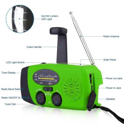 China New Model Portable Multi Function Power Station Pocket AM FM WB Emergency Weather NoodRadio with Solar Hand Crank for Camping for sale