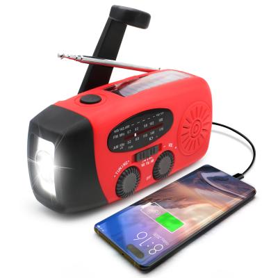 China Wholesale Portable Crank Radio With Rechargeable Battery AM/FM/NOAA Bands USB Flashlight-for Emergency Use for sale