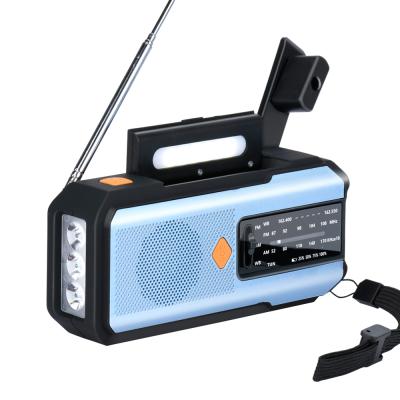 China Emergency Self-Powered Hand Crank 3-Band Digital Speaker Radio AM FM WB Radio Solar Panel Charger for Home Smartphone Charger for sale
