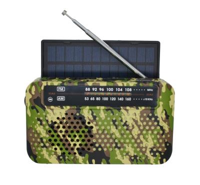 China Multifunction Large Solar Panel MP3 Player Emergency AM FM Radio with TF Card Slot for sale